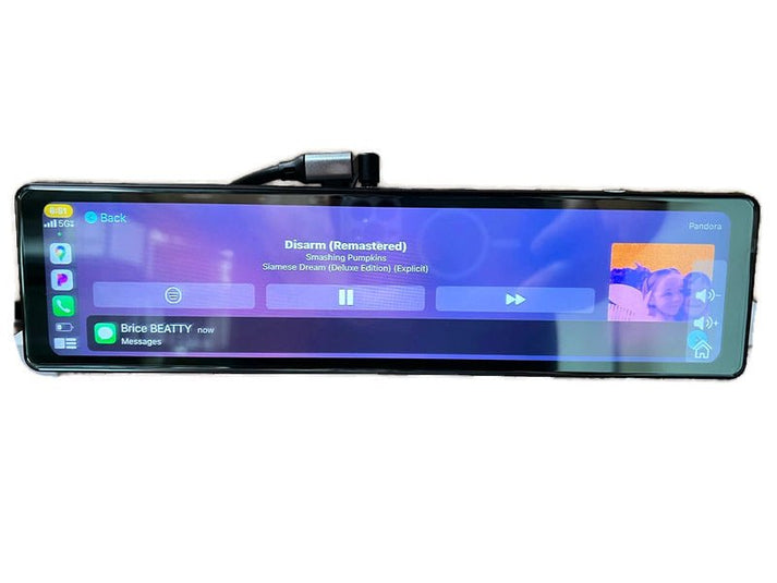 CarPlay & AndroidAuto Rear View Mirror with DVR - 12" 1080P HD Touch ...